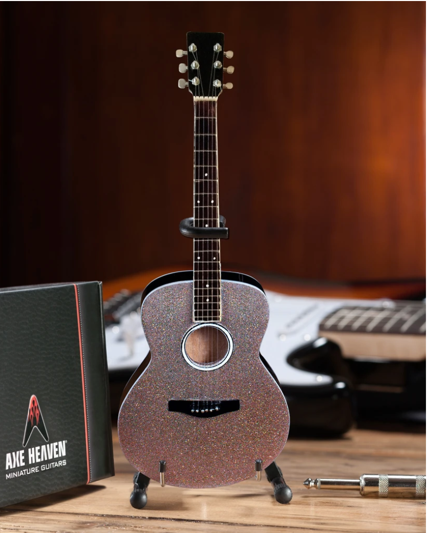 Glitter Rhinestone Acoustic - Mini Guitar – Walt Grace Vintage